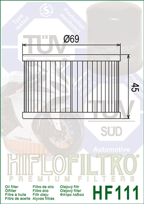 Фільтр масляний Hiflo Filtro HF111 купити в Києві, доставка по Україні ...